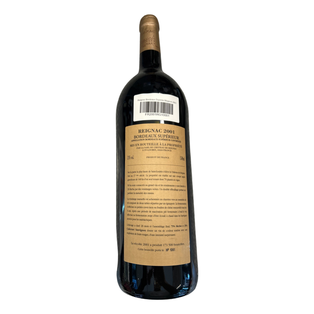 Reignac Bordeaux Superier Magnum 2001 – Meatkrafters